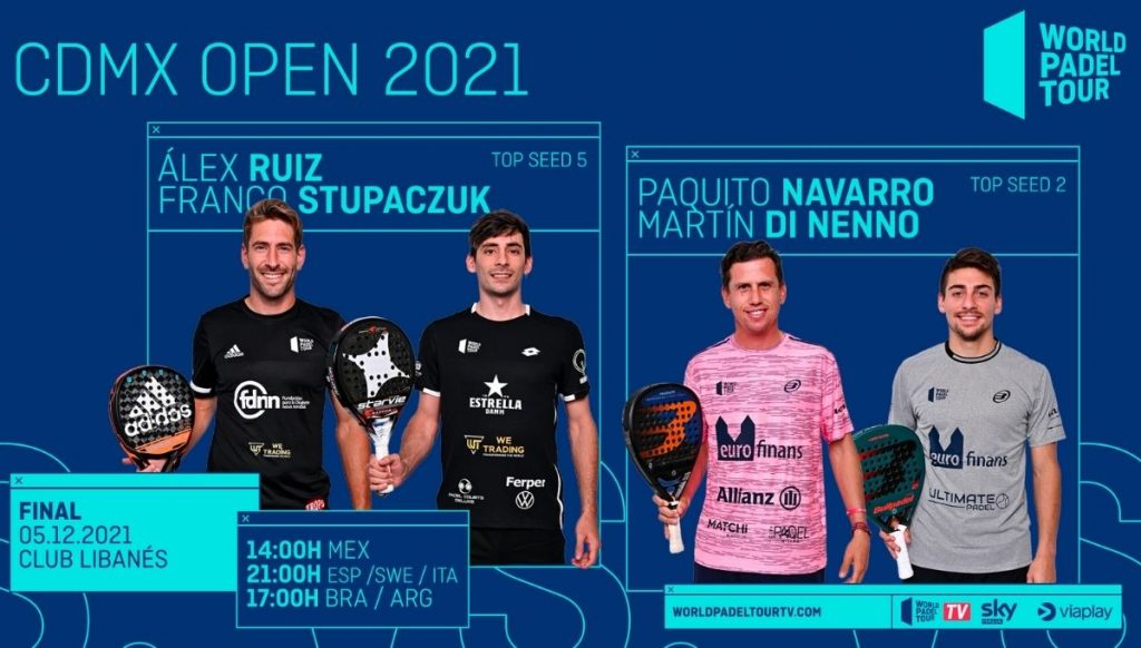 México Open: Paquito y Di Nenno ante Stupa y Álex Ruiz en la final