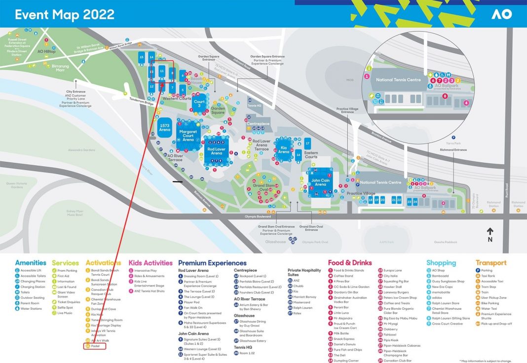 El pádel estará presente en el Australian Open de tenis