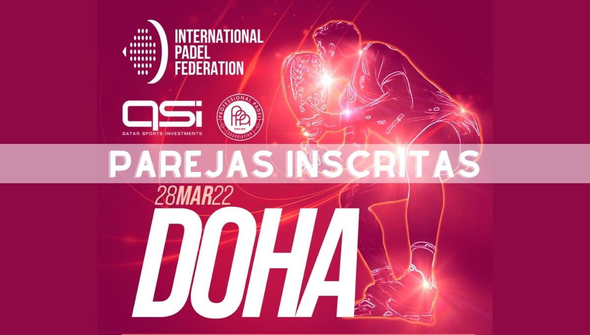 ¿Qué parejas hay apuntadas en la prueba de Doha del circuito de la FIP?