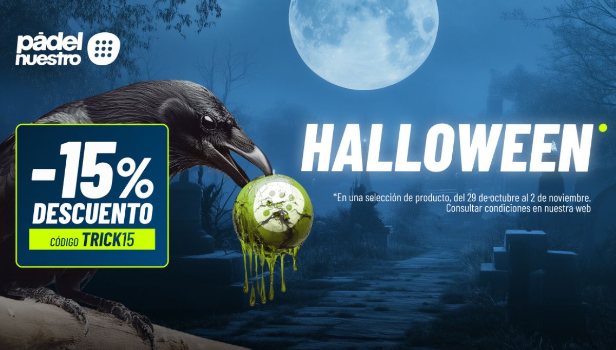 Pādel Nuestro celebra Halloween con un 15% extra de descuento